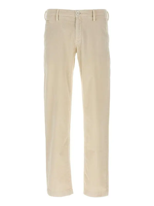 Jacob Cohen Velvet Straight Leg Pants - White