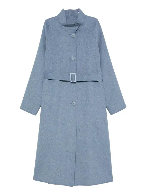 Emporio Armani Wool-blend Coat - Clear Blue