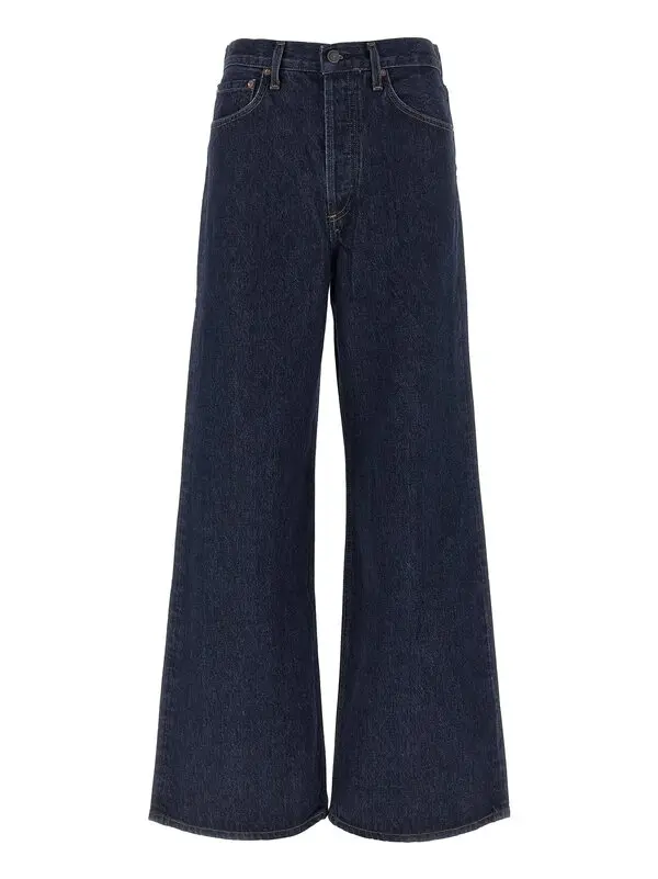 AGOLDE Dame High Waist Wide Leg Jeans - Blue