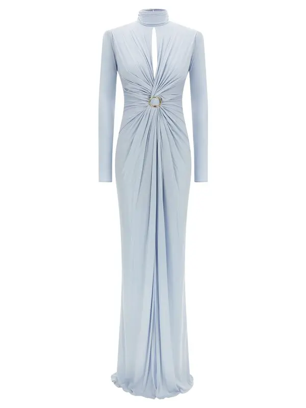 Elisabetta Franchi Red Carpet Long Dress - Light Blue