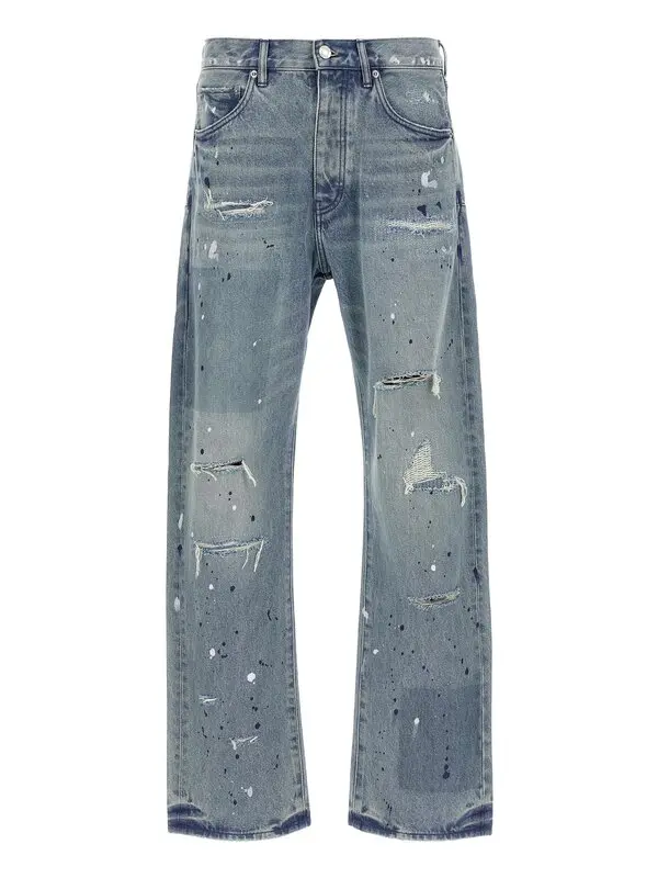 PURPLE BRAND Patch Repairs Foil Jeans - Blue