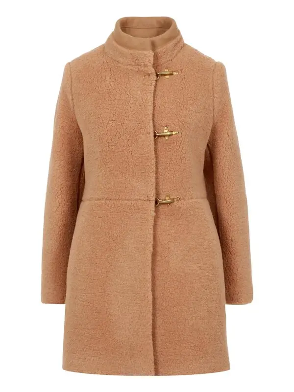 FAY Eco Sheepskin Coat - Camel