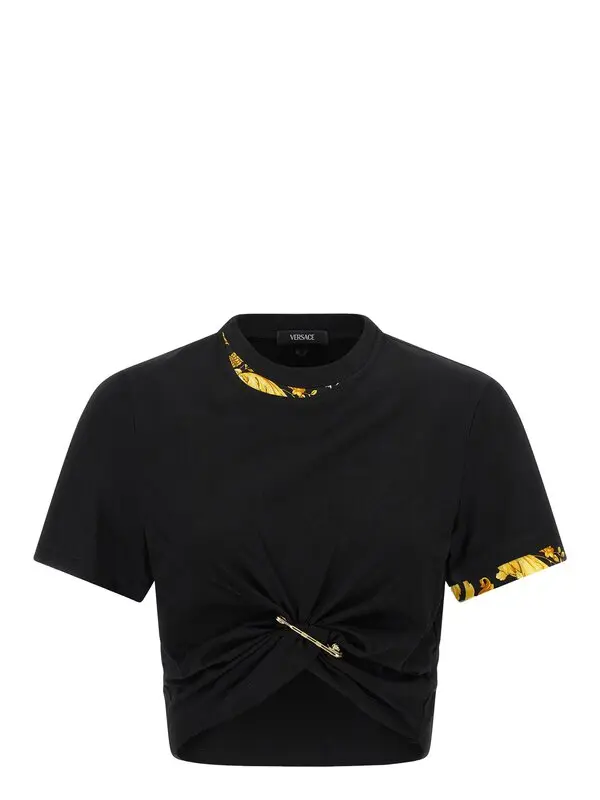Versace Barocco Double Layer T-shirt - Black