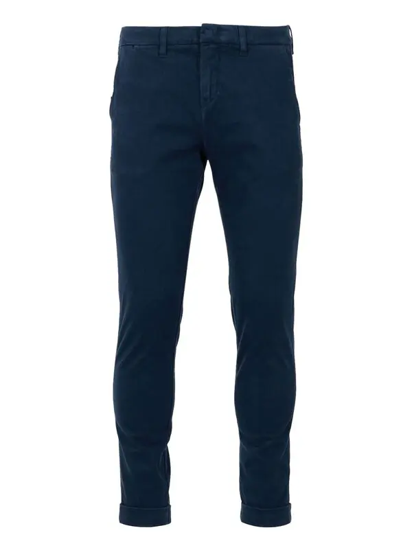 FAY Cotton Trousers - Blue