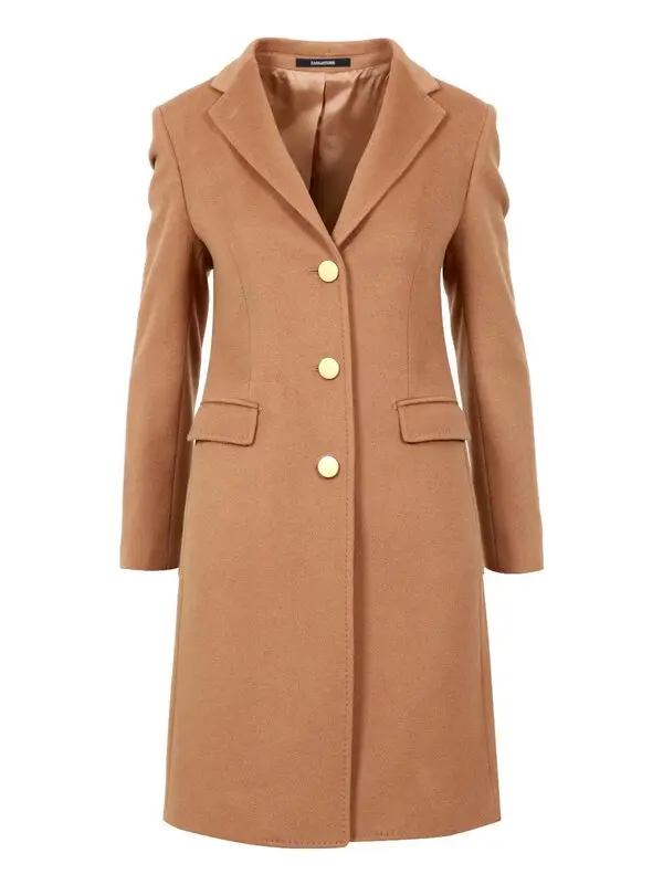 Tagliatore Cashmere Coat - Brandy