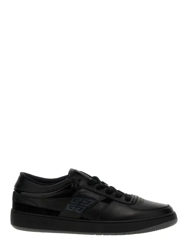 Givenchy Leather Sneakers With Logo Detail - Black
