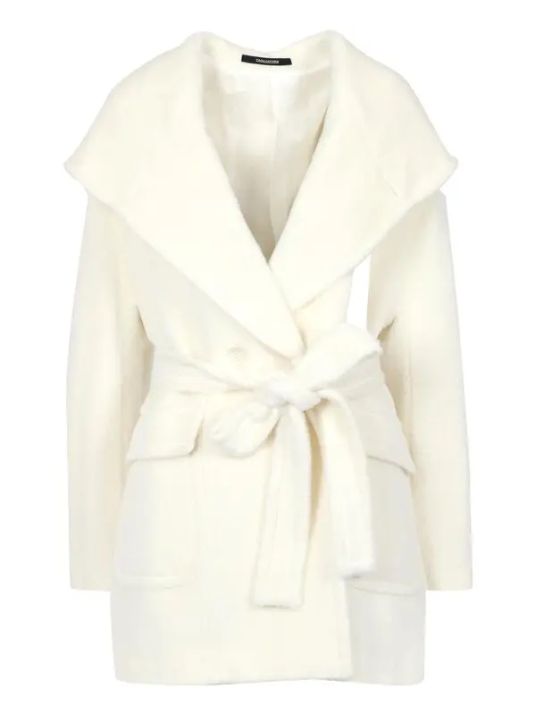 Tagliatore Virgin Wool Coat - Cream