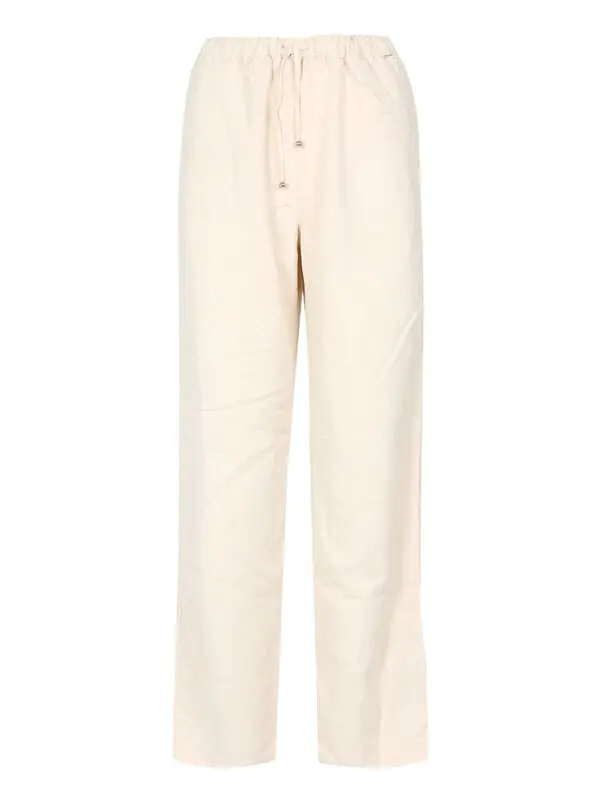 ROY ROGER'S High-waisted Trousers - Beige