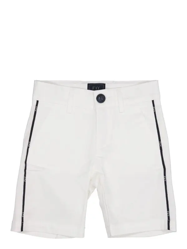 FAY Cotton Shorts - Ivory