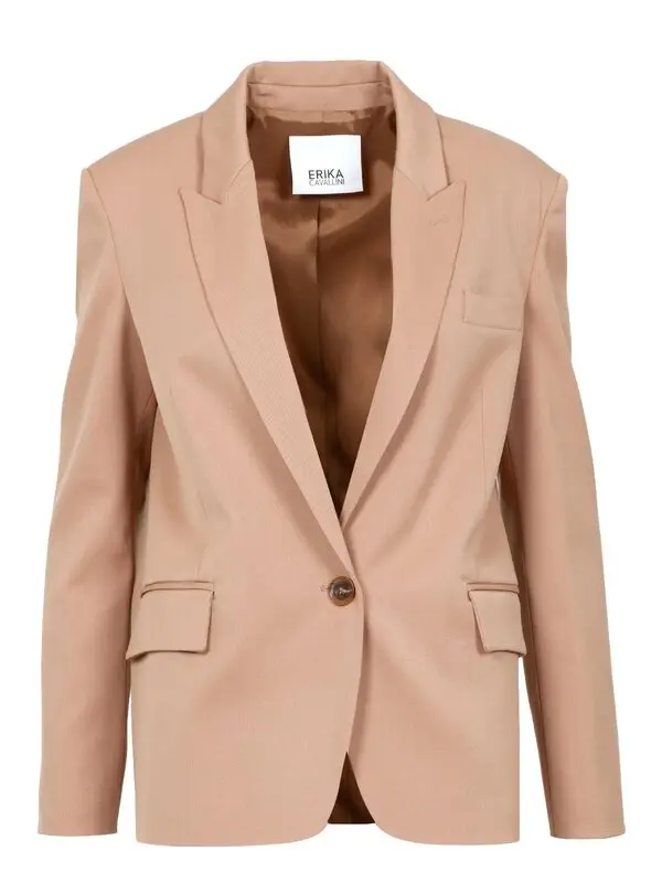 Erika Cavallini Wool-blend Single-breasted Blazer - Deserto