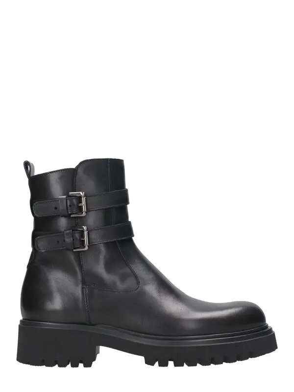 GUGLIELMO ROTTA Buckled Leather Boots - Black