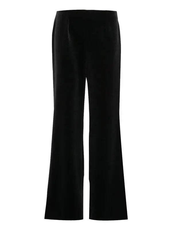 PHILOSOPHY BY LORENZO SERAFINI Wide Leg Stretch Velvet Trousers - Black