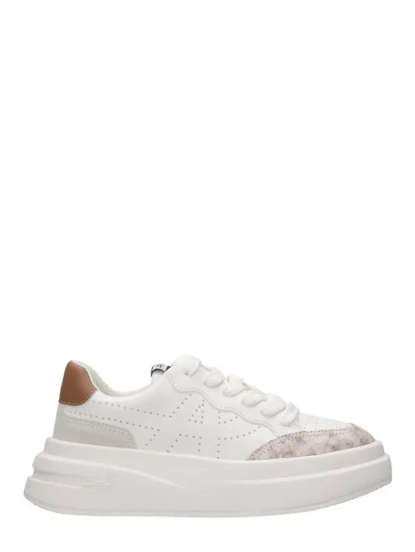 Ash Platform Sneakers - Bianco+cuoio