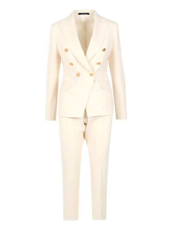 Tagliatore Double-breasted Suit - Cream