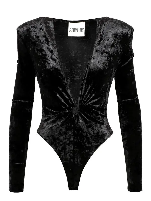 ANIYE BY Velvet Bodysuit - Black