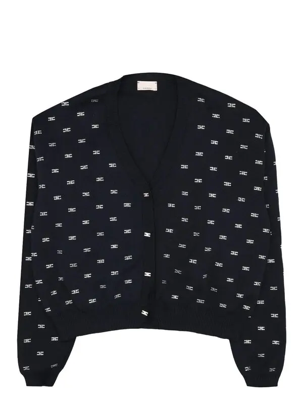Elisabetta Franchi Patterned Cardigan - Black