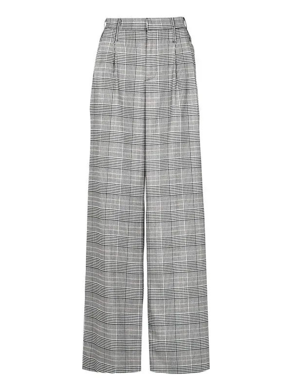 ANIYE BY Check Pattern Palazzo Trousers - Grey