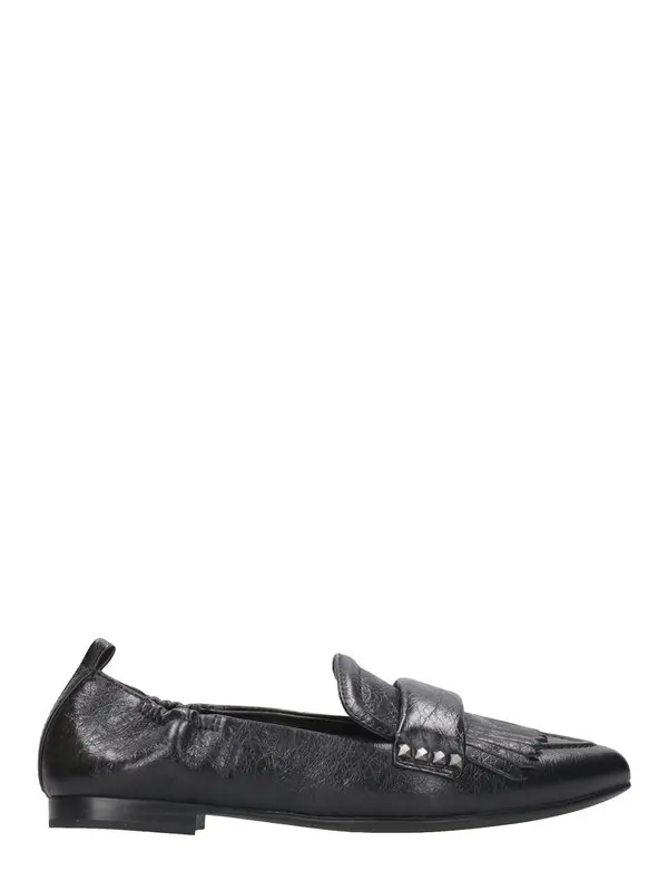 Ash Leather Loafers - Black