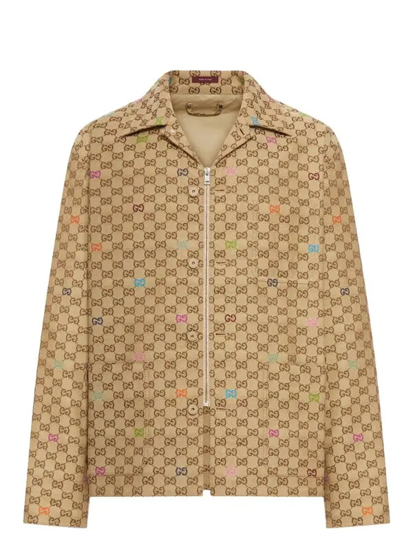 Gucci Gg Canvas Jacket - Camel