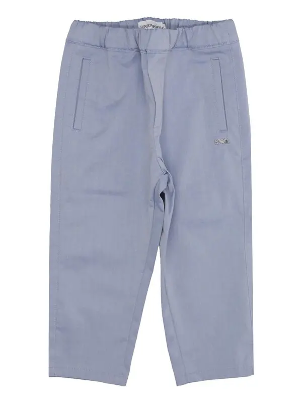 Emporio Armani Cotton Trousers - Clear Blue