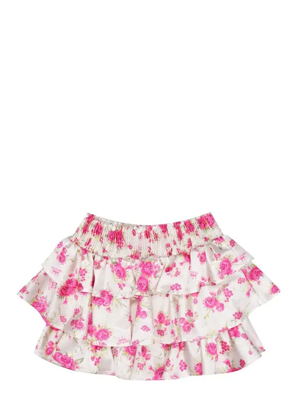 ANIYE BY Floral Skirt - Bianco+rosa