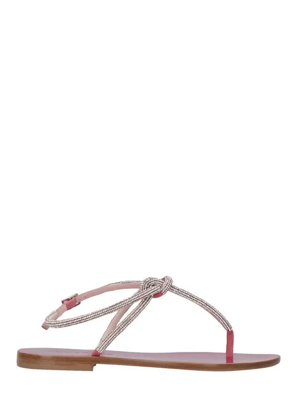 EDDI CUOMO Rhinestone-embellished Suede Sandals - Fuchsia