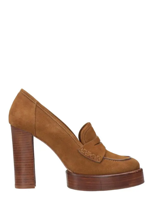PALOMA BARCELO Heeled Loafers - Brown