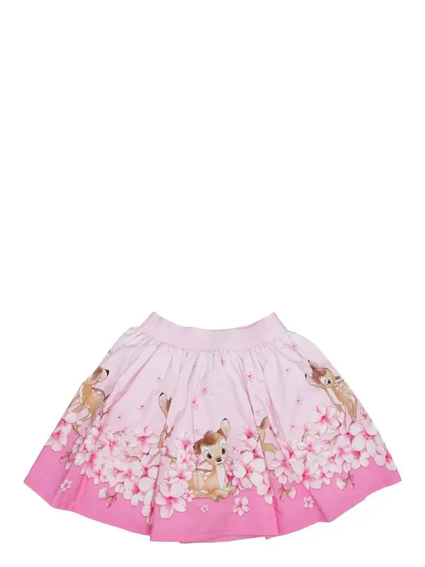 Monnalisa Floral Skirt - Rosa+bianco