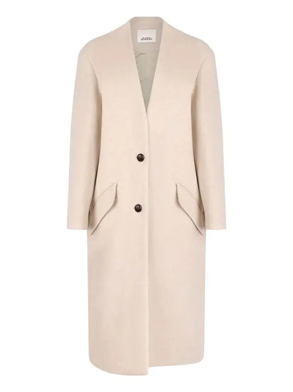 Isabel Marant Florane Wool Coat - Beige
