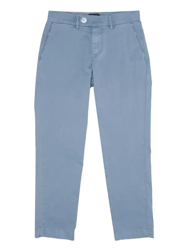 FAY Cotton Cigarette Trousers - Carta Da Zucchero