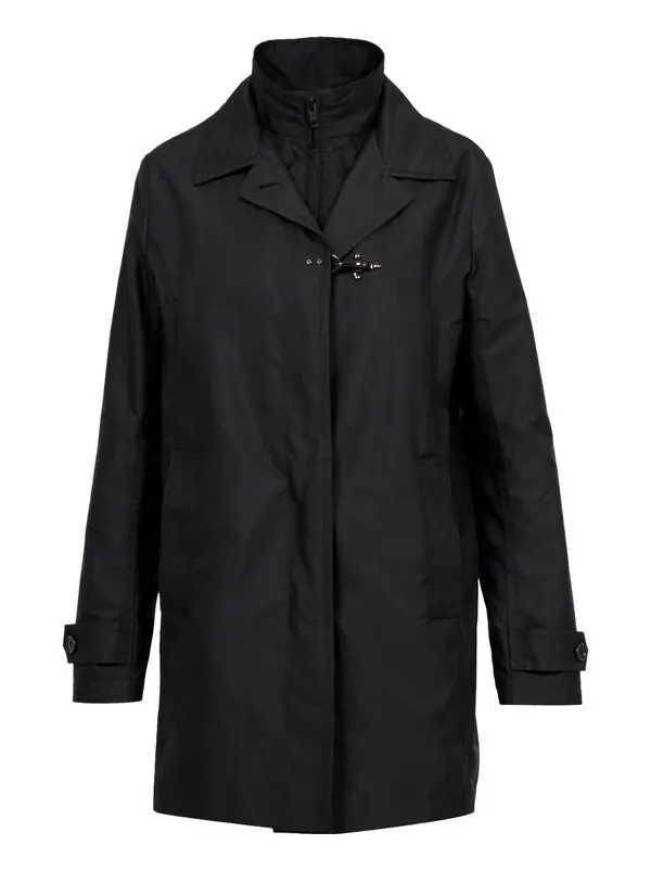 FAY Technical Fabric Coat - Black