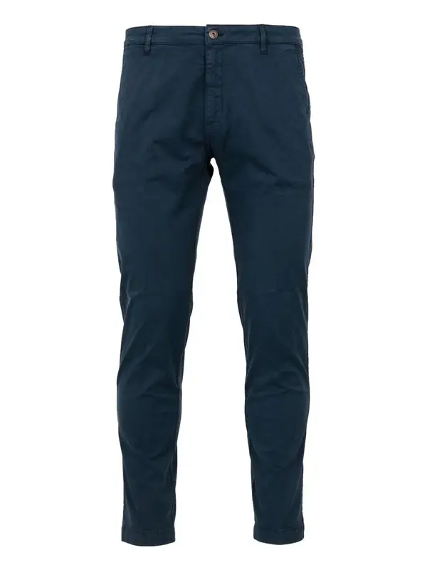 ROY ROGER'S Cotton-blend Gabardine Trousers - Blue