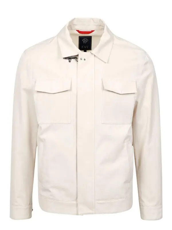 FAY Cotton Jacket - Cream