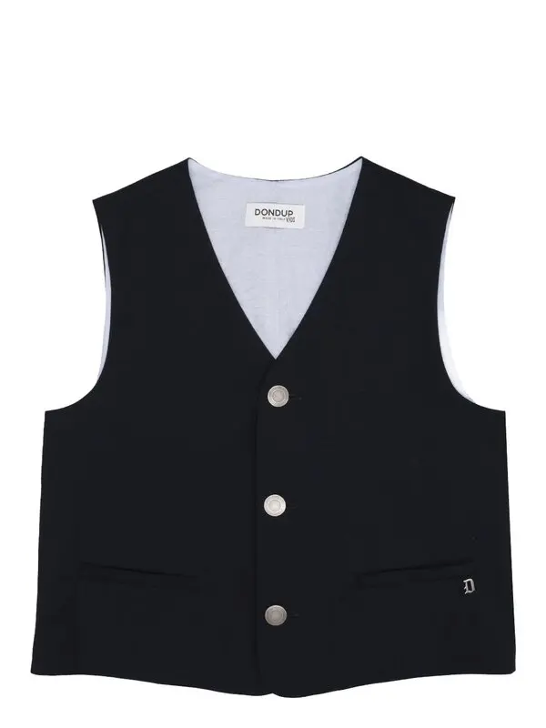 DONDUP Sleeveless Cotton Vest - Black