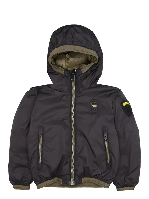 BLAUER. Reversible Nylon Down Jacket - Black