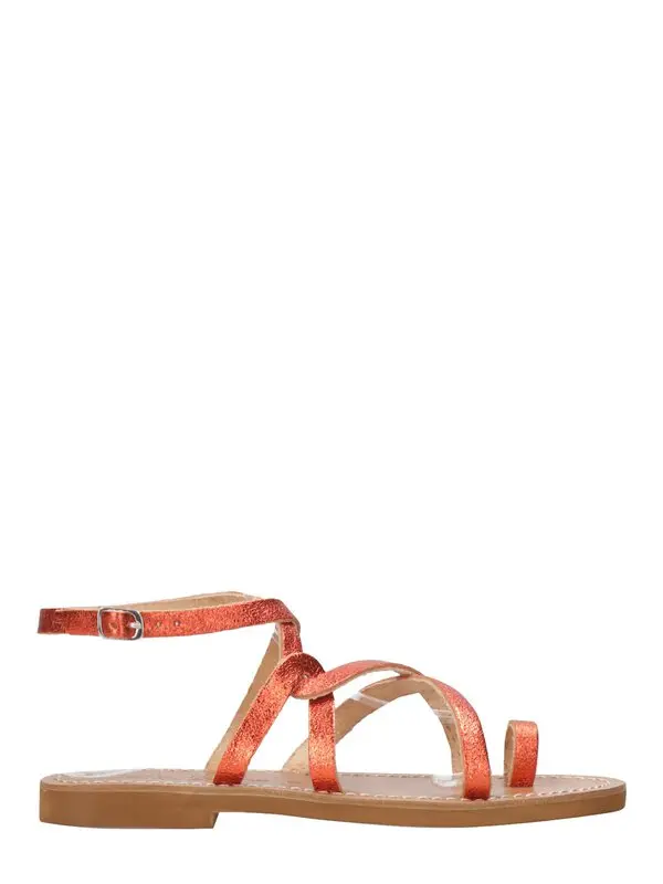 ARTIGIANO DEL BORGO Strappy Leather Sandals - Date