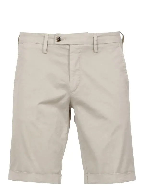 BRO SHIP Regular Waist Cotton Shorts - Sand