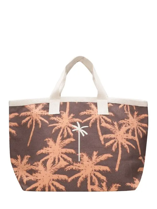 Manebí Canvas Tote - Cacao+arancio