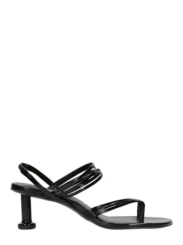 ALOHAS Leather Strappy Sandals - Black