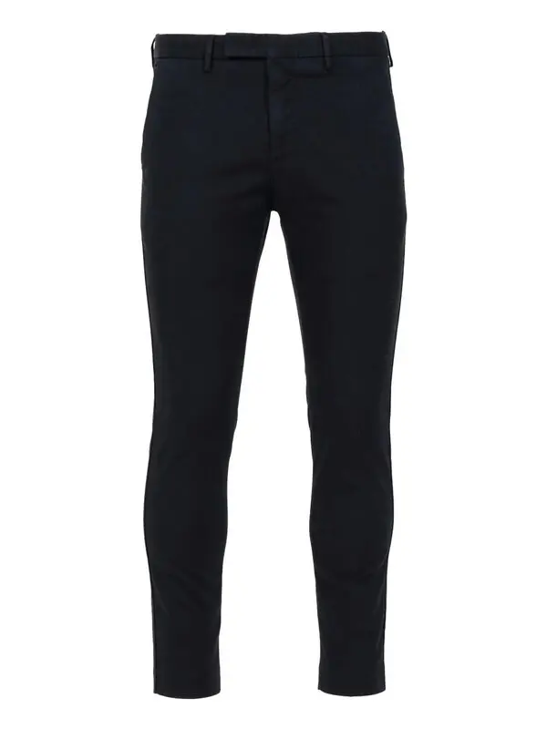 PT TORINO Tailored Carrot Fit Trousers - Blue