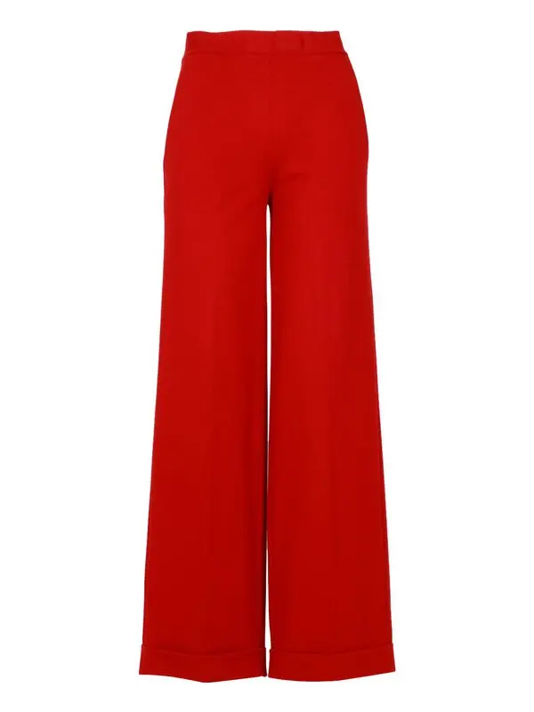 SEMICOUTURE Wide Leg Trousers - Red