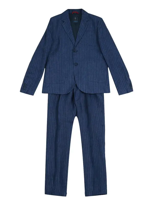 FAY Pinstriped Suit - Blu Navy+avorio