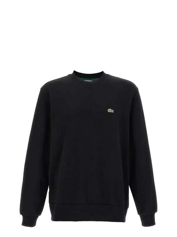 Lacoste Logo Patch Sweatshirt - Black