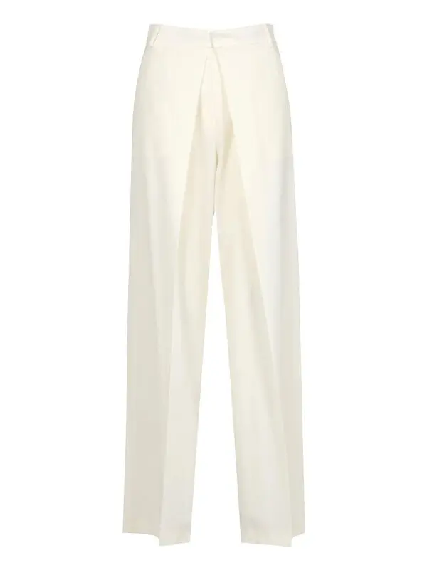 Erika Cavallini Straight Leg Trousers - Cream