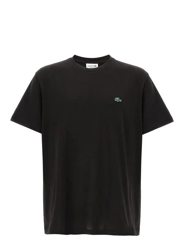 Lacoste Logo Patch T Shirt - Black