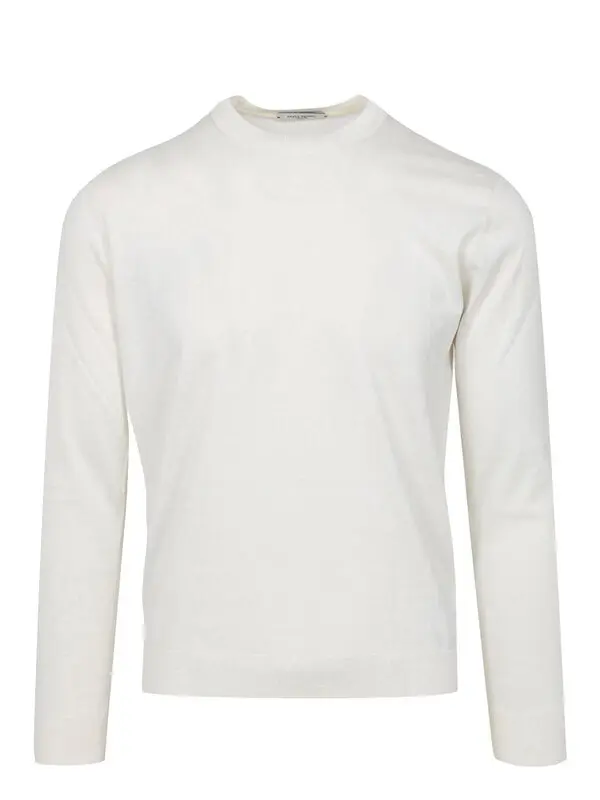 PAOLO PECORA Ribbed Crew Neck Sweater - White