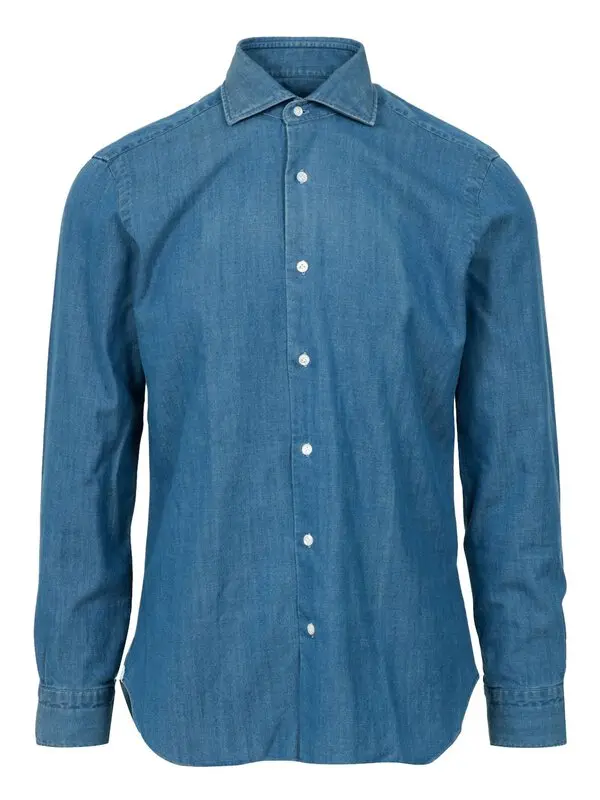 BARBA NAPOLI Shirts - Denim