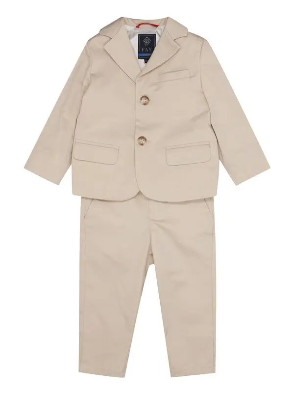 FAY Cotton Blend Suit - Beige