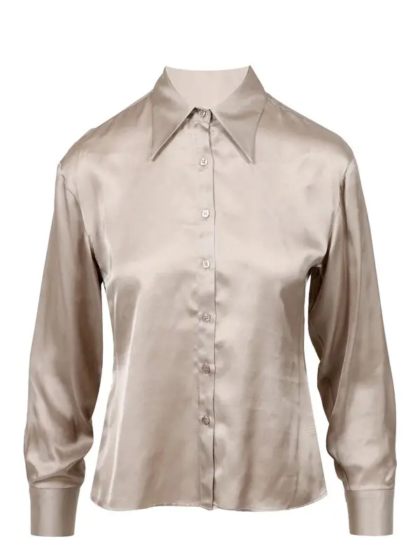 KAOS Satin Shirt - Dove Grey