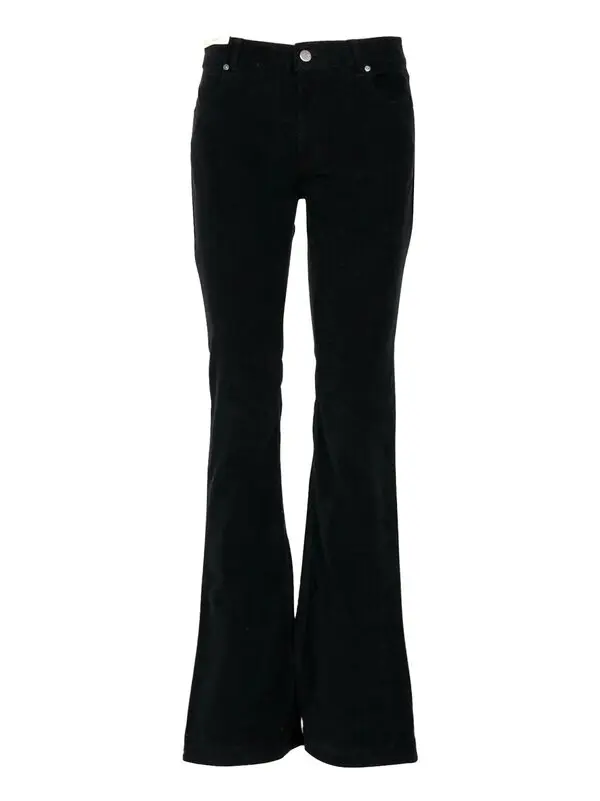 PT TORINO Cotton Blend Shaved Velvet Trousers - Black
